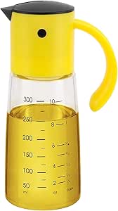 Amazon｜VKCHEF オイルボトル 黄色 液だれしないボトル ガラス 酢ボトル ドレッシング ボトル 醤油差し 片手オイル入れ オイルポット 自動的に開の注ぎ口 油差し 調味料ボトル ...