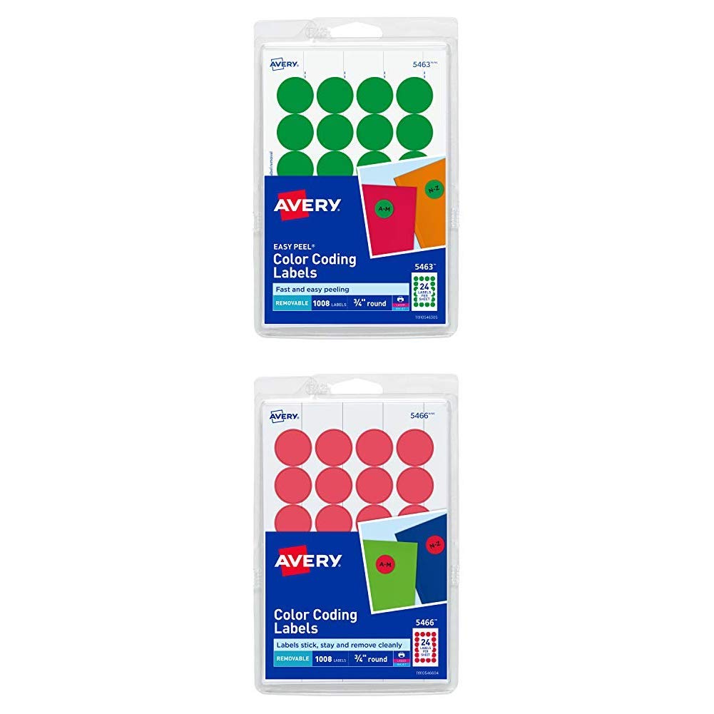 Amazon.com : Avery Print/Write Self-Adhesive Removable Labels, 0.75 ...