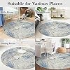 Amazon.com: Lahome Washable Round Rug 5Ft, Blue Modern Abstract 5x5 ...
