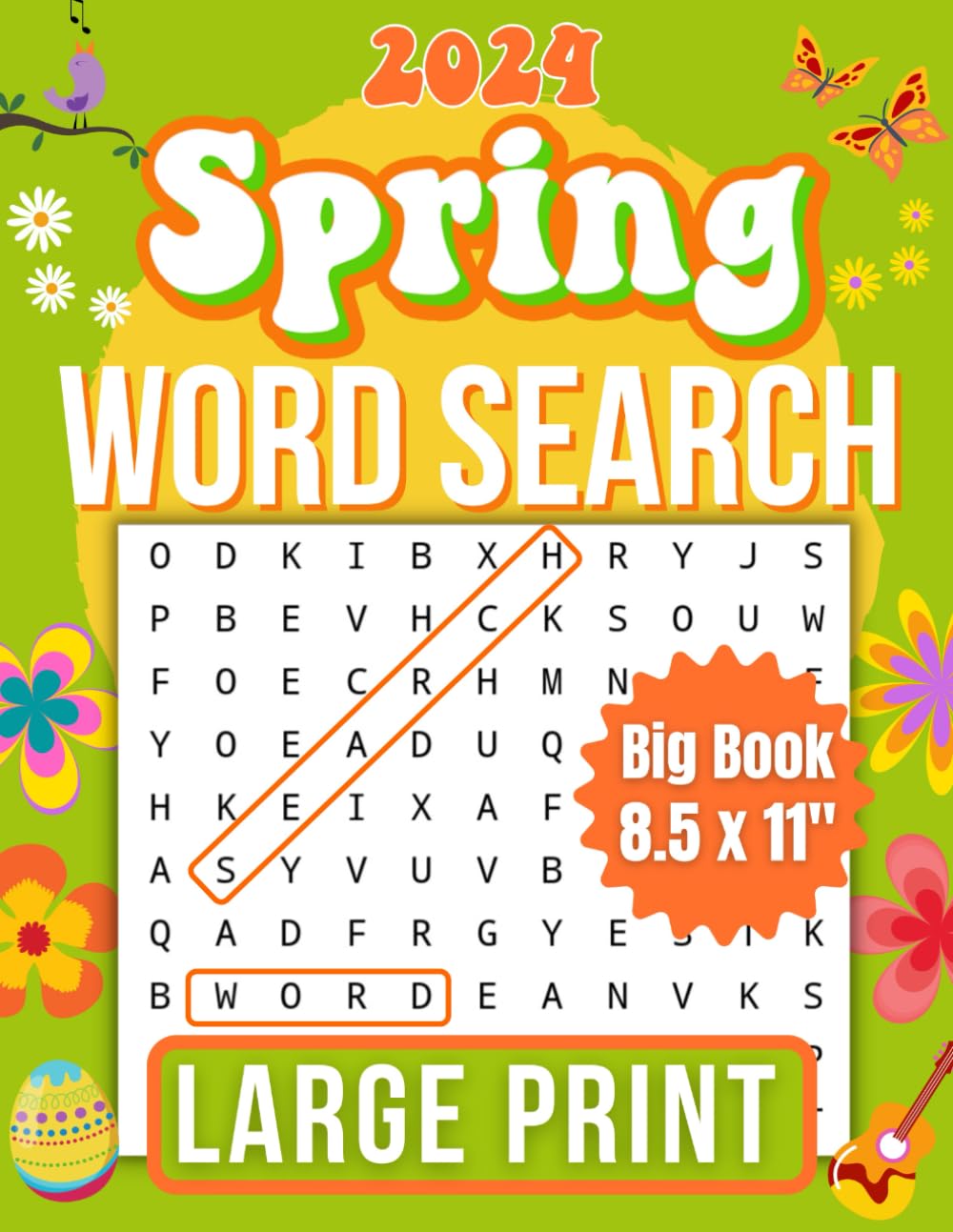 Amazon.com: SPRING WORD SEARCH LARGE PRINT: A New Fun and Relaxing Word ...