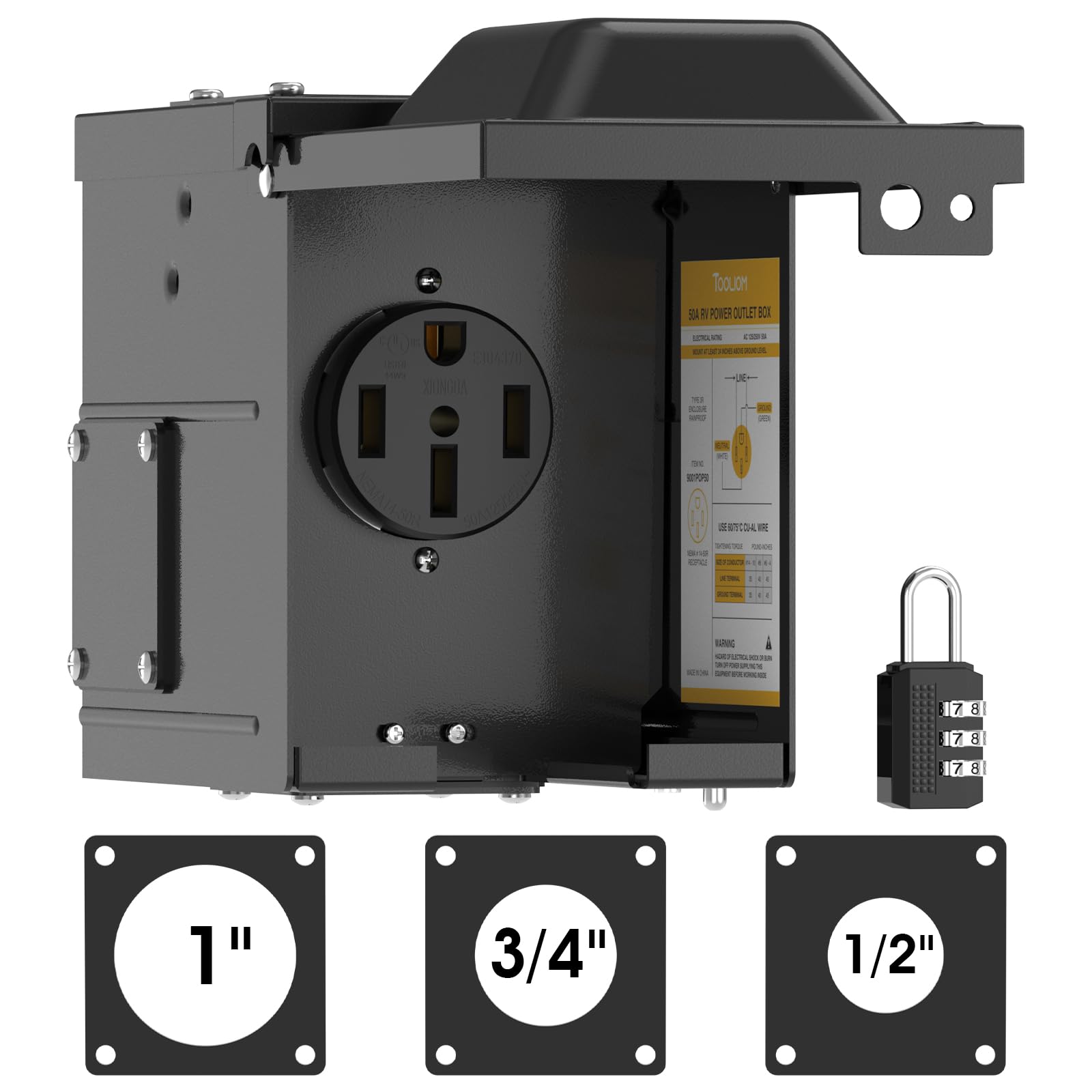 Snapklik.com : NEMA 14-50 Outlet, 50 Amp RV Plug, 125/250V 50 Amp RV ...