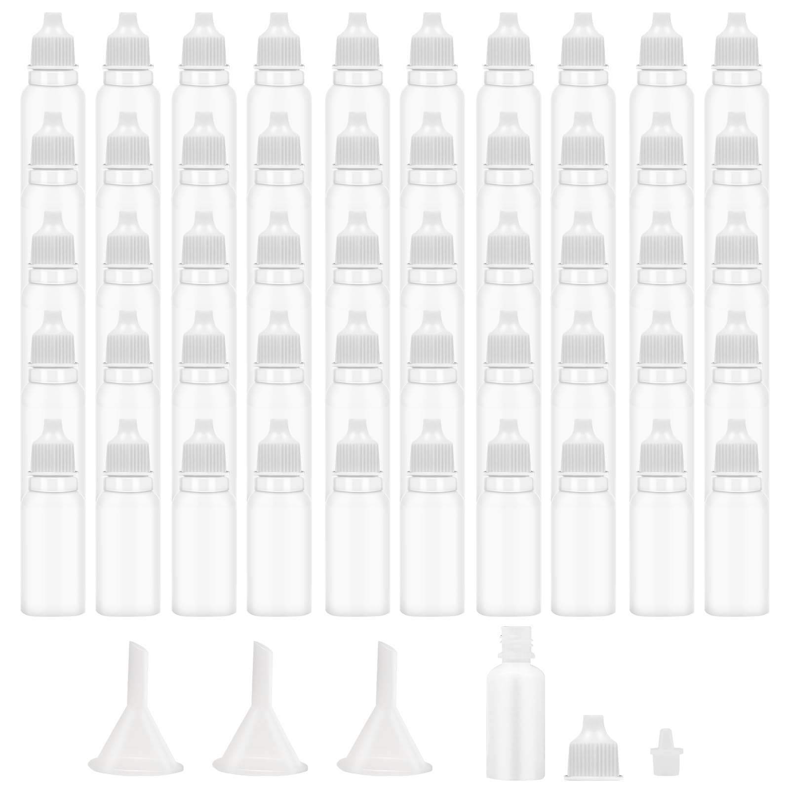 Amazon.com: Bcautay 50Pcs Small Empty Squeeze Dropper Bottles Plastic ...