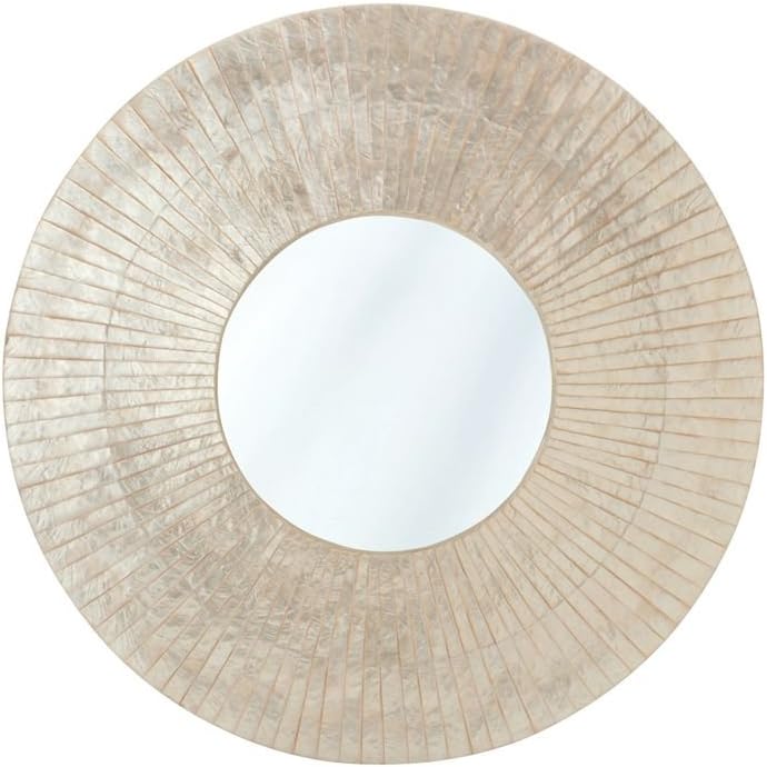 Amazon.com: KOUBOO Round Capiz Seashell Framed Wall Mirror : Home & Kitchen