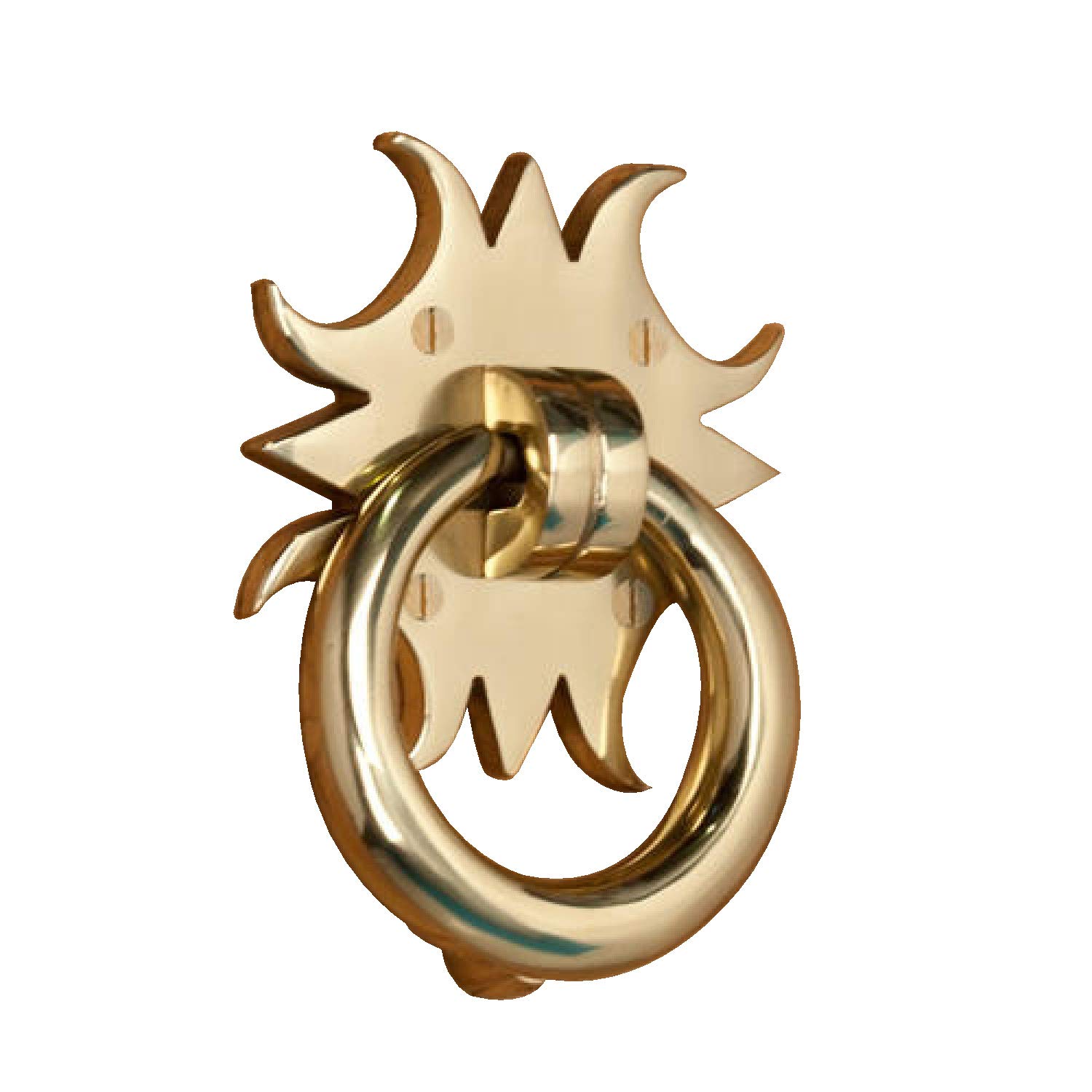 Naiture Solid Brass Sun Shape Door Knocker Polished Brass Finish ...