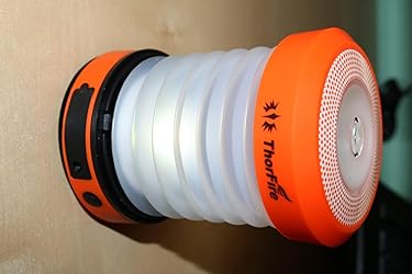 ThorFire LED Camping Lantern Hand Crank USB Rechargeable Lantern Mini ...