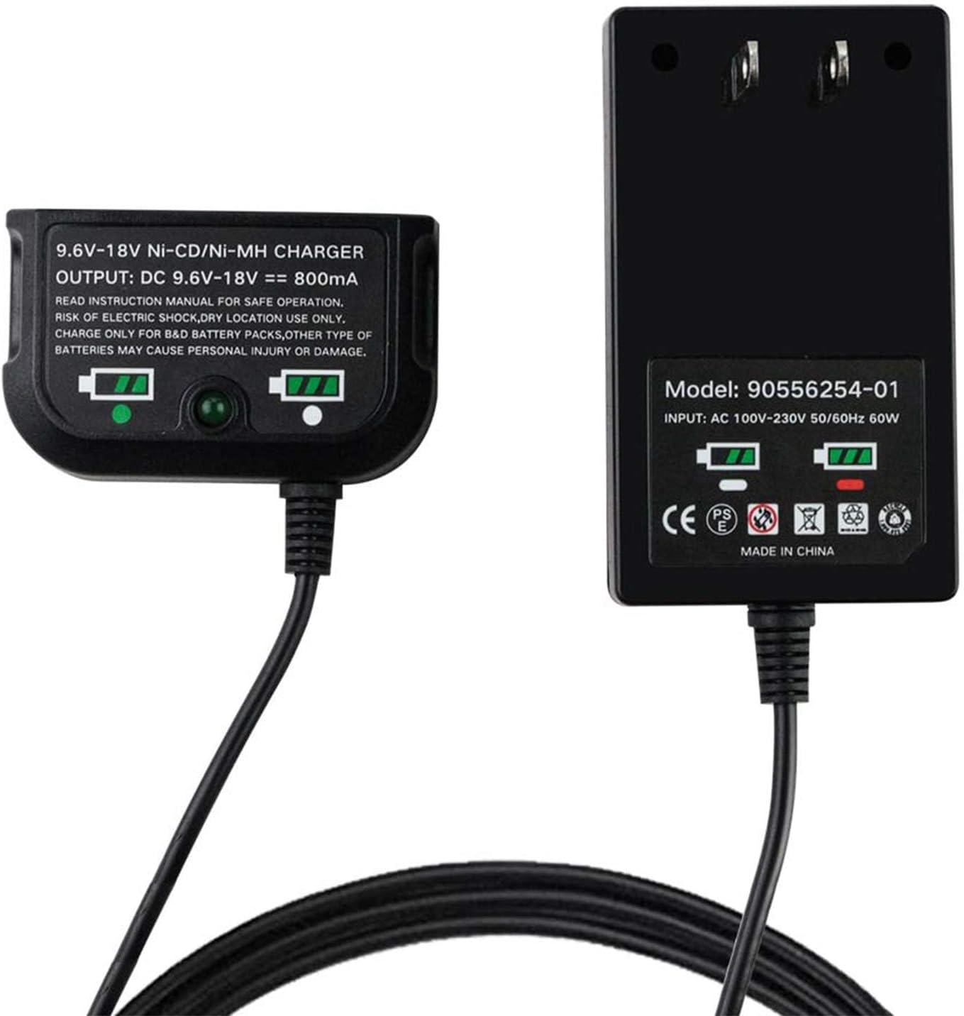 Amazon.com: Replacement Charger 9.6V-18V 90556254-01 Replacement ...