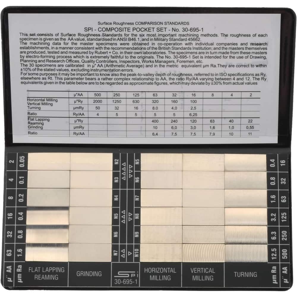 Bore Gauge Set Surface Roughness Comparator Set - 30 Steel Samples (Ra0 ...