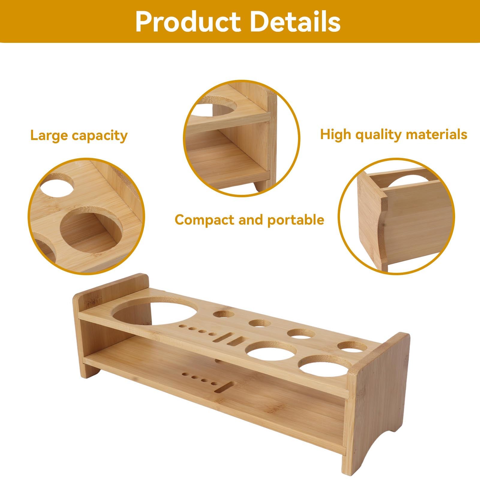 Snapklik.com : Bartender Kit Stand,Cocktail Shaker Set Wooden Stand ...