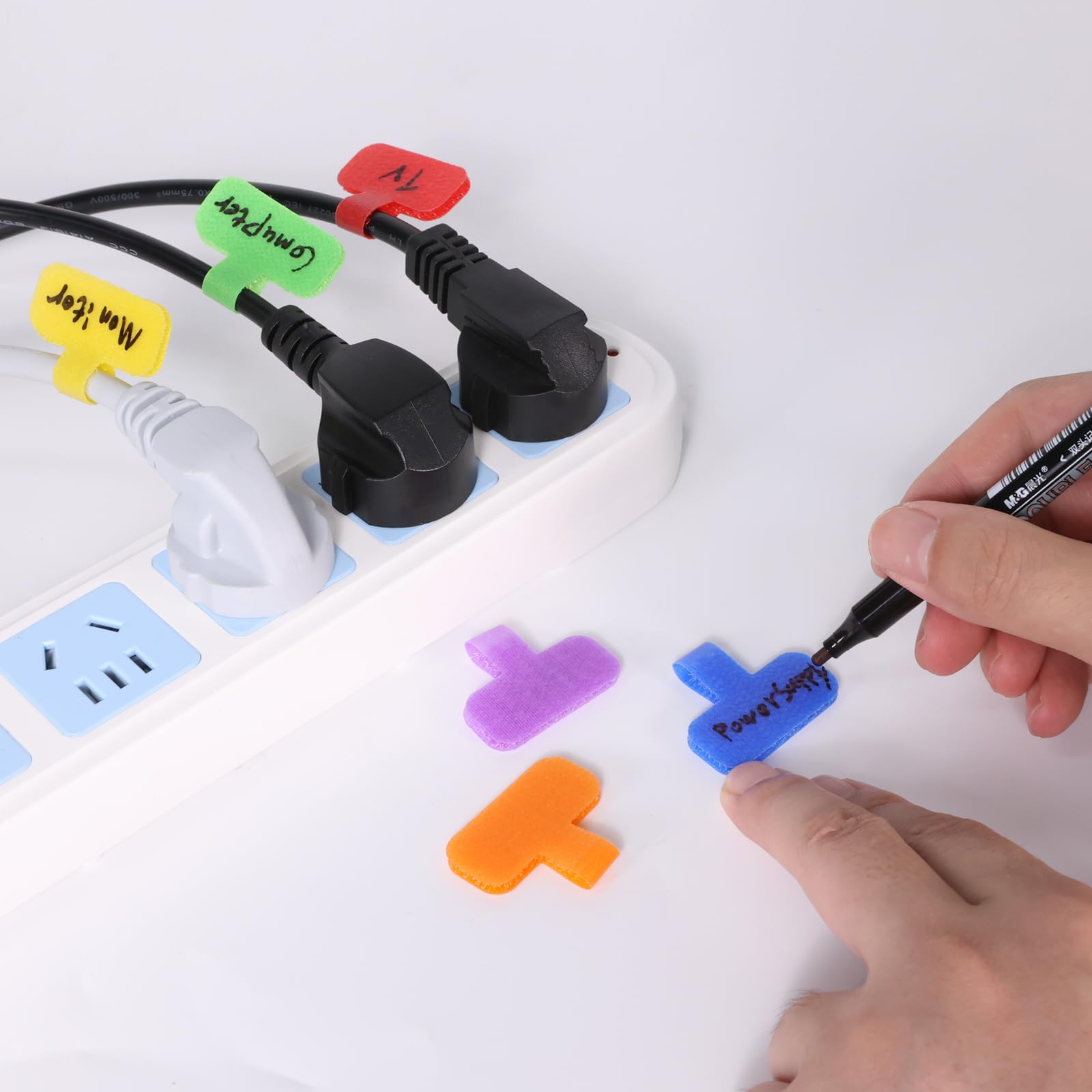 Snapklik.com : 40 PCS Cable Labels, Cable Ties, Cable Write-on Label ...