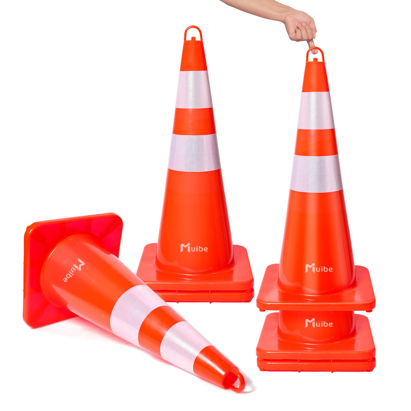 Traffic Cones 28 Inch 6 Pack Safety Cones Red Cones | Desertcart INDIA