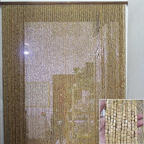 NUACOS Door Curtain String Curtain Panel Bamboo Beaded Curtain Door ...