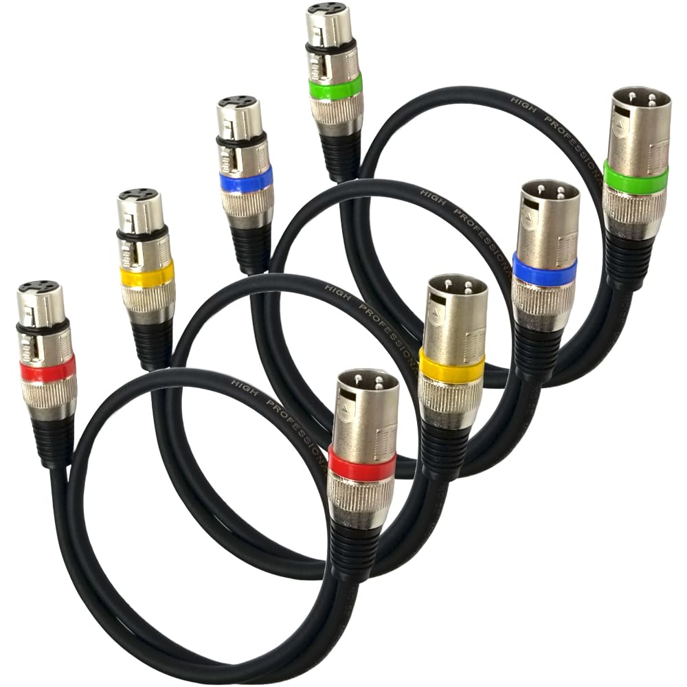 Amazon.com: Dlh western 2' DMX Cables, Premium Microphone Cables with 3 ...
