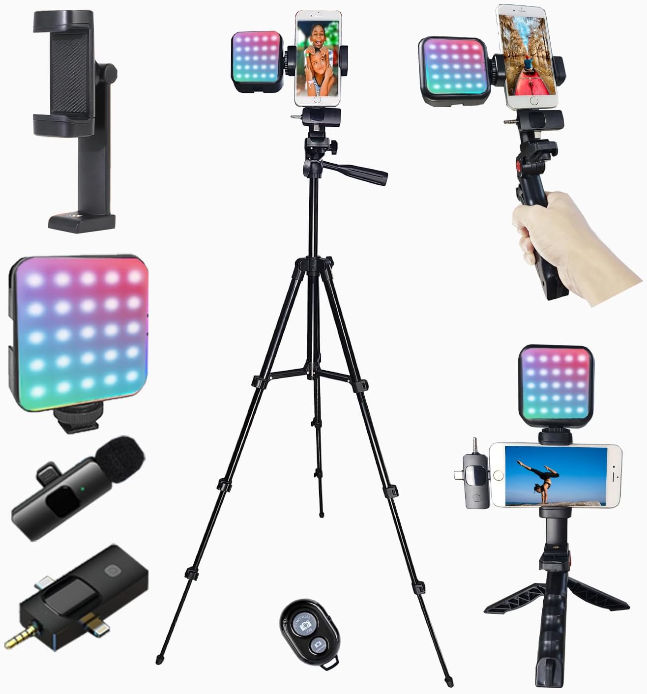 Amazon.com: Litchitech Vlogging Kit for iPhone, Vlogging Kit for Andriod Phone, Content Creator ...