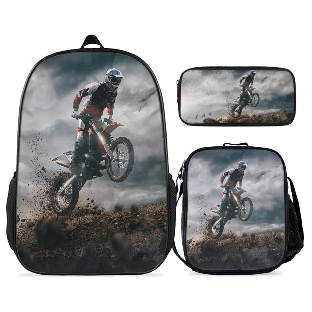 Amazon.com: KXZOYLM Dirt Bike Backpack for Kids Cool Motorcycle School ...