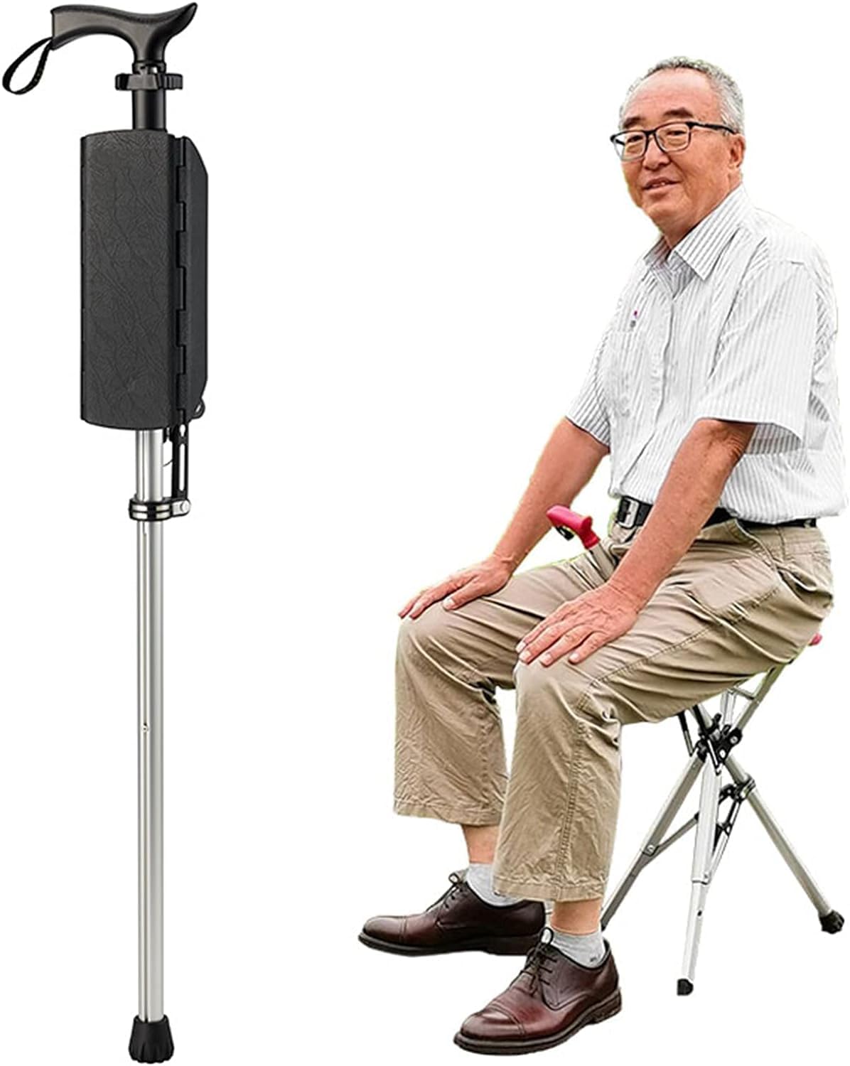 Amazon.com: DLYZAYE Folding Cane Seat Combo 400 lbs Capacity - Portable ...