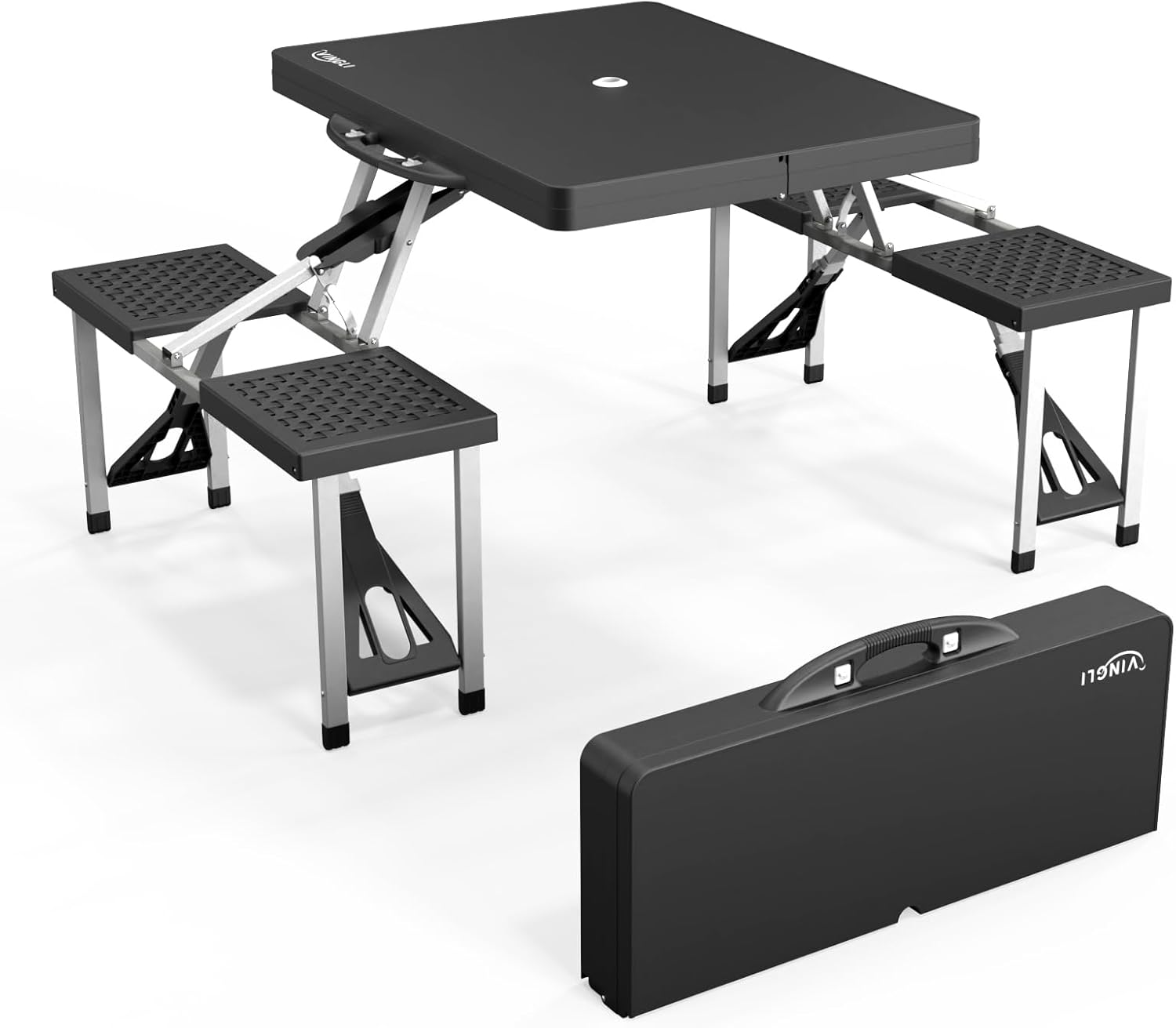 Amazon.com : VINGLI 4Ft Portable Folding Picnic Table Camping Table ...