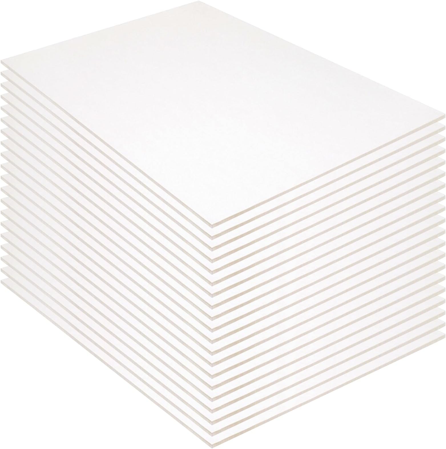 Jenrisben 20 Pack Foam Board 3mm Thick PVC Polystyrene Sheet White Foam ...