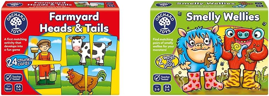 Orchard Toys Farmyard Heads and Tails Game & Smelly Wellies Game – BigaMart