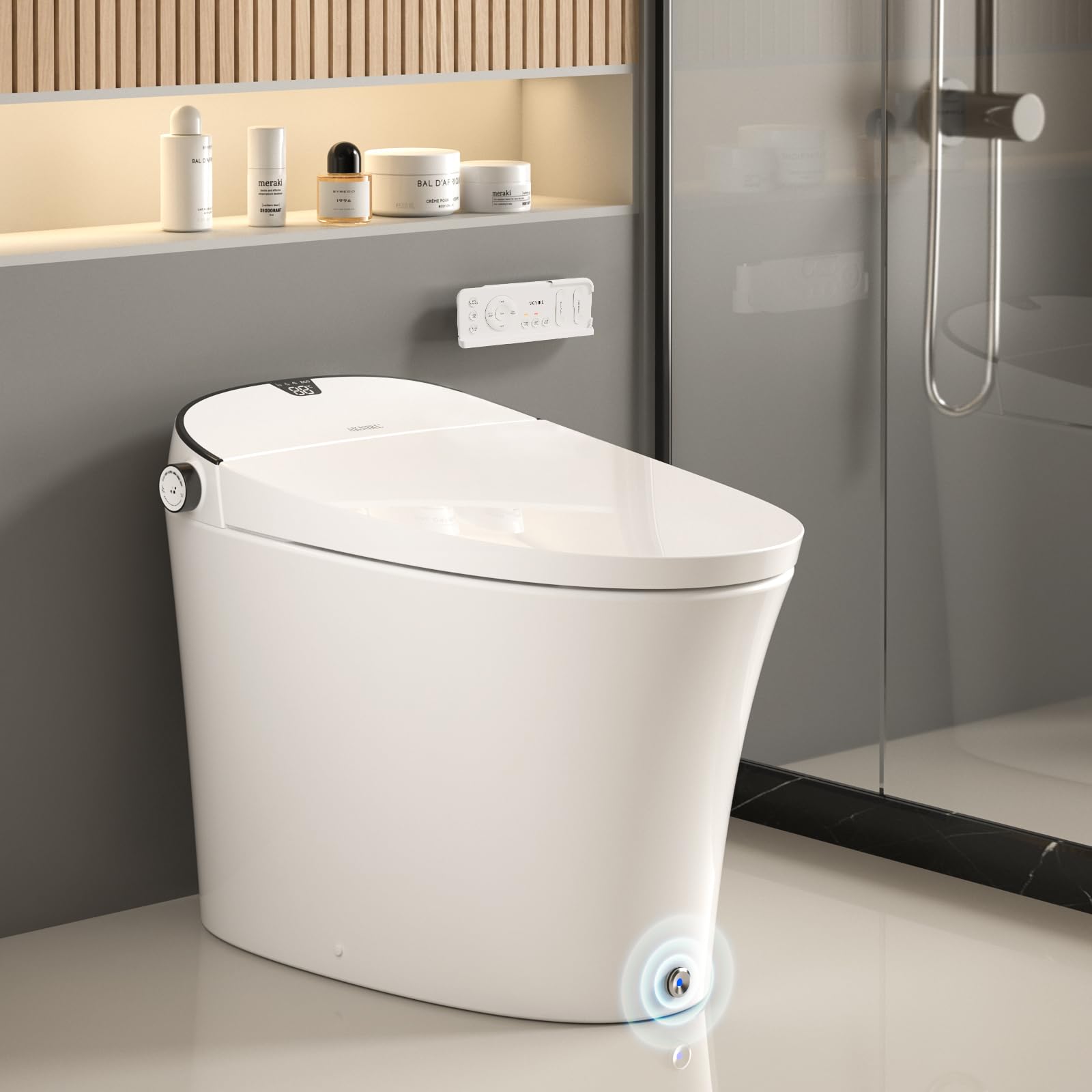 AKNIRL Smart Toilet with Bidet, Built-in Tank & Booster Pump, Auto ...