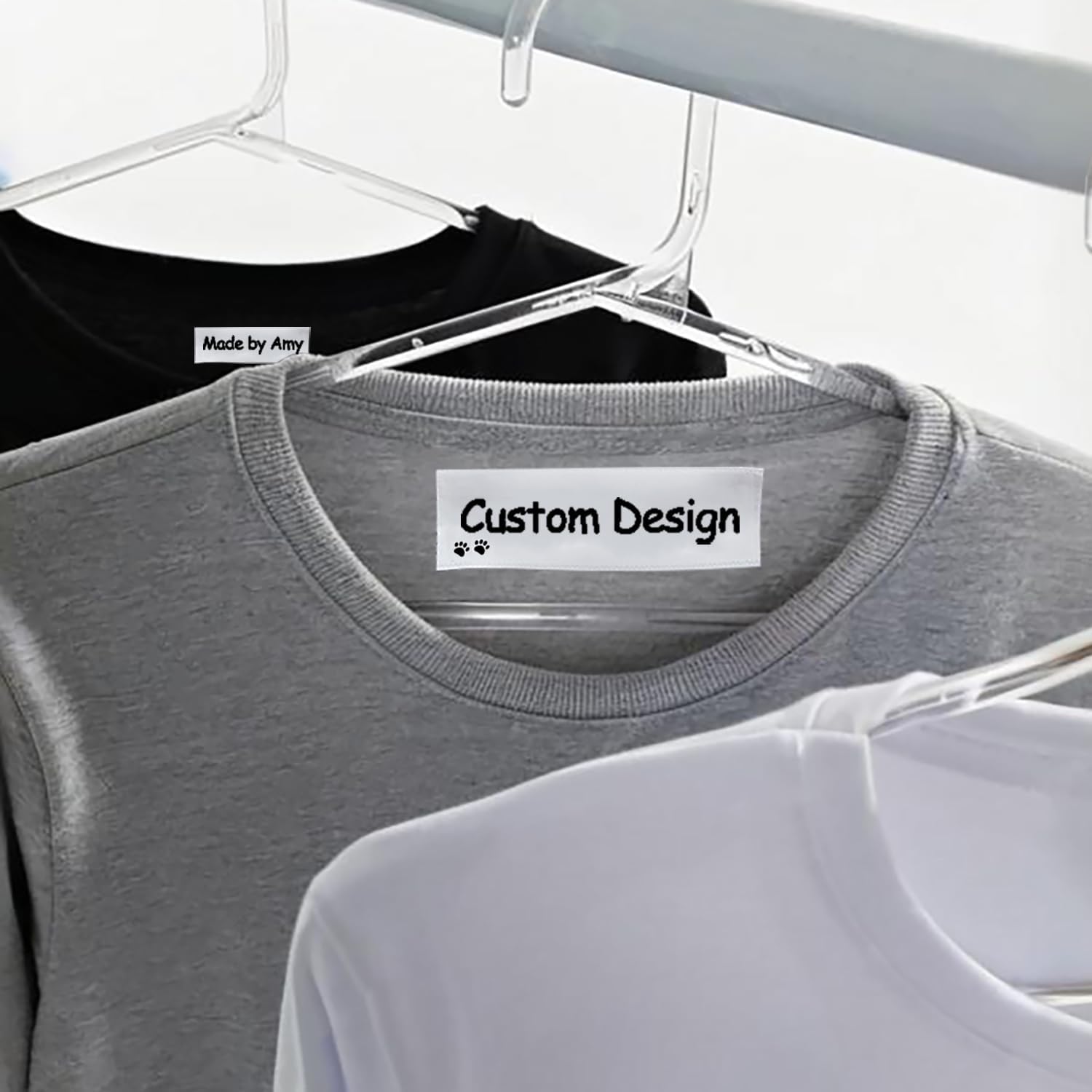 Amazon.com : Custom 3pcs to 1000pcs Fabric Sewing Clothing Tags ...