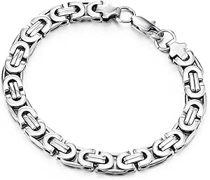 Amazon.com: COOLSTEELANDBEYOND Classic Stainless Steel Braided Link ...