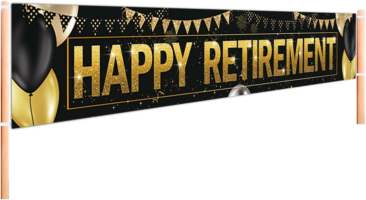 Amazon.com: Retirement Banner - Retirement Party Decor,Happy Retirement ...