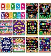 Amazon.com: gisgfim 19 Pieces Bienvenidos Inspirational Spanish Posters ...