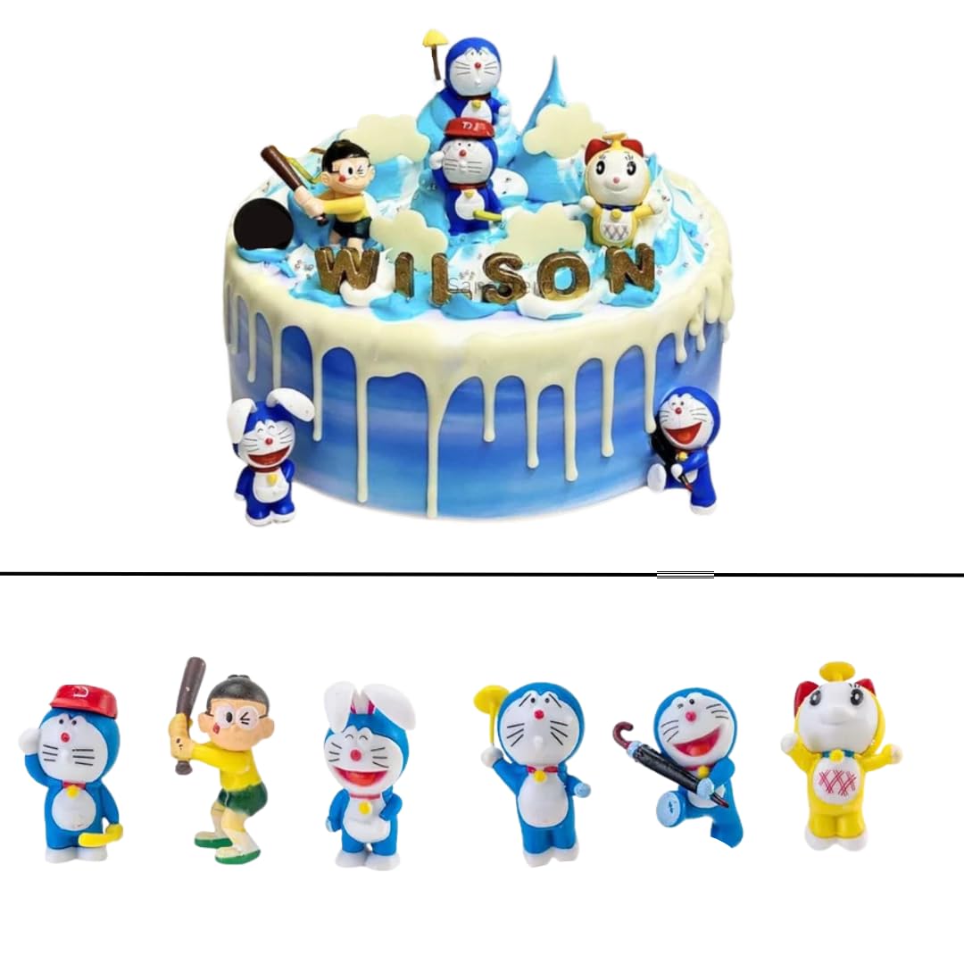 Premier Plants Colorful Miniature Figures Doraemon Toys For Cake ...