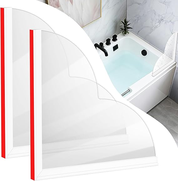 Amazon.com: EVOULTES 2 Pack Large Shower Splash Guard Kit, Upgrade 9.25 ...
