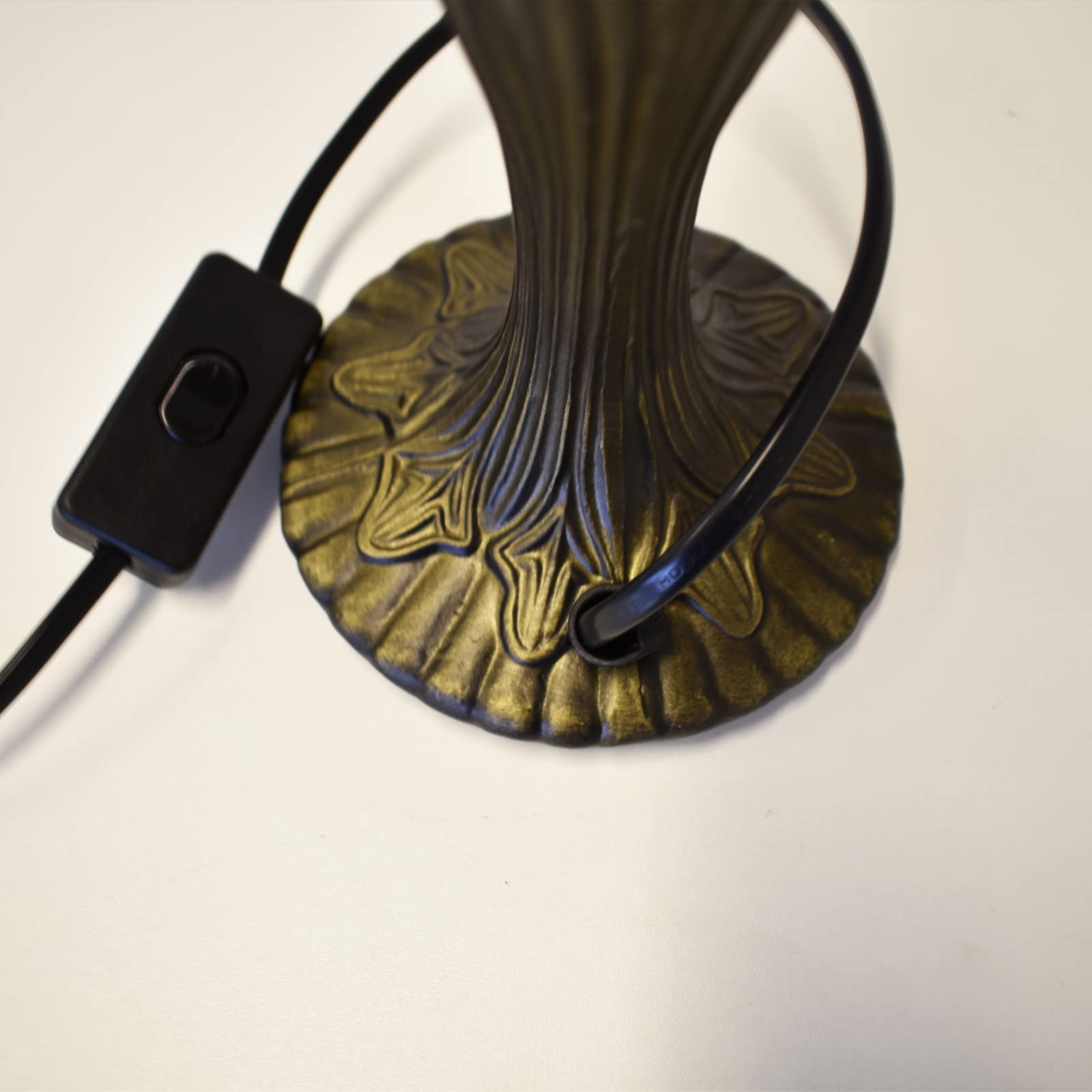 BOTOWI Dragonfly Lamp Stained Glass Night Light Tiffany Style Table ...