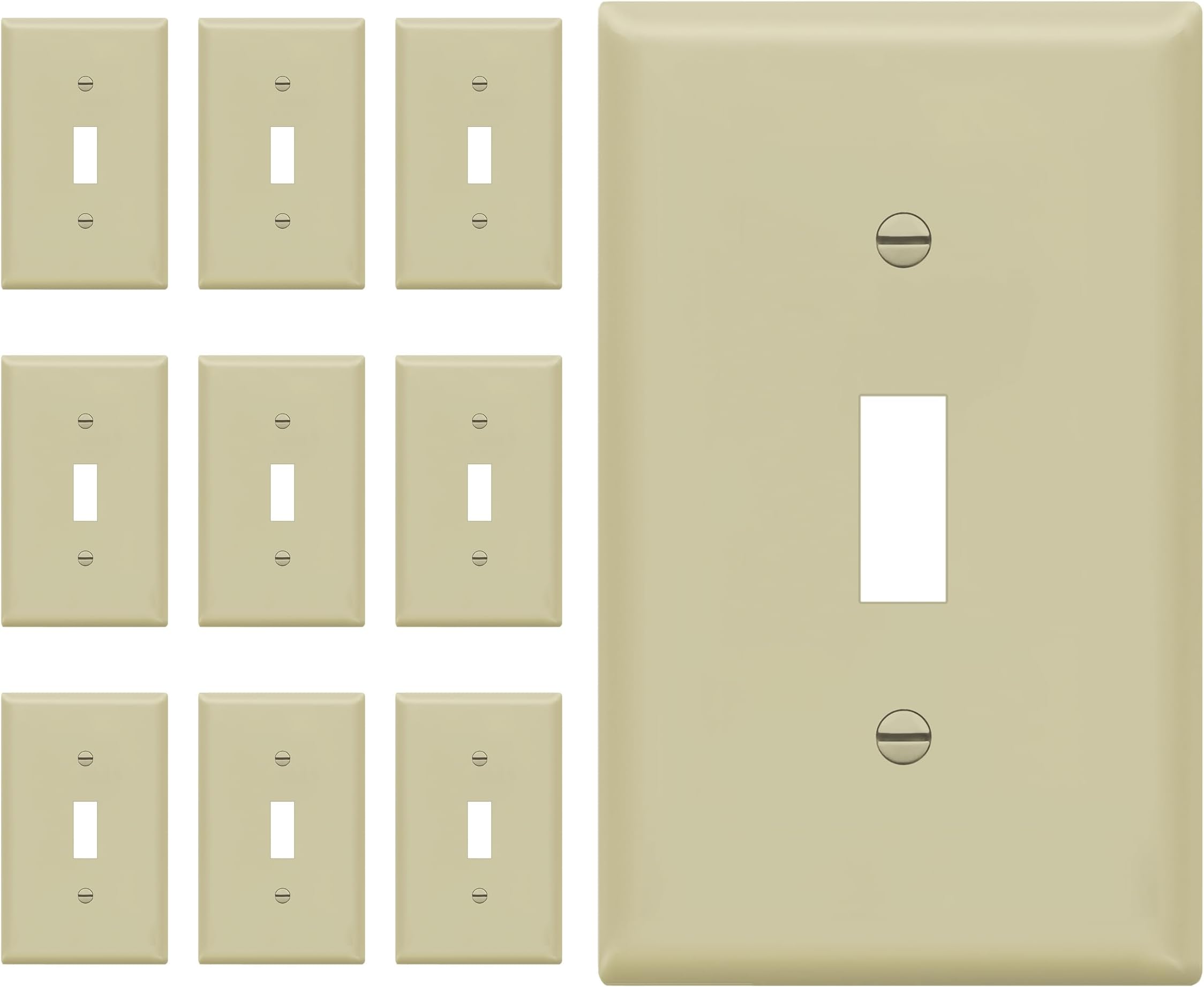 Leviton 86101 1-Gang Toggle Device Switch Wallplate, Oversized ...