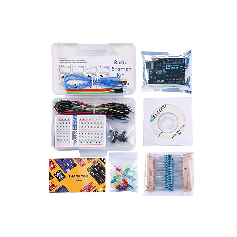 ELEGOO Conjunto Básico de Iniciación Compatible con Arduino IDE con Guías Tutorial en Español ...