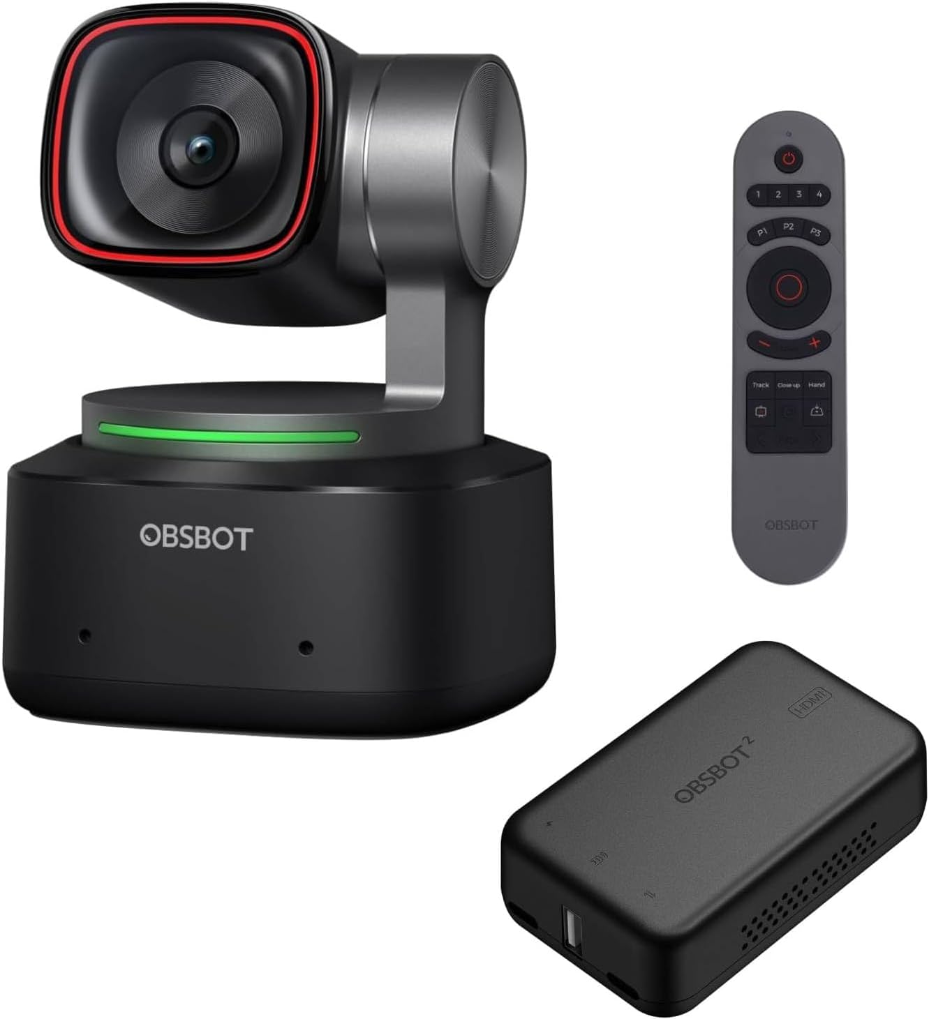 OBSBOT Tiny 2 Webcam 4K Combo with UVC HDMI Adapter & Smart Remote ...