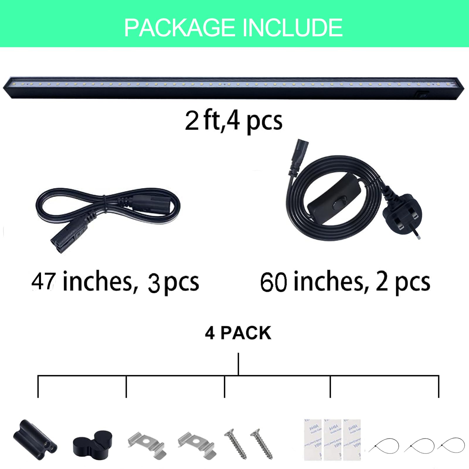 MOYA STD Housing Black T5 2FT Grow Lights for Indoor Plants, T5 LED ...