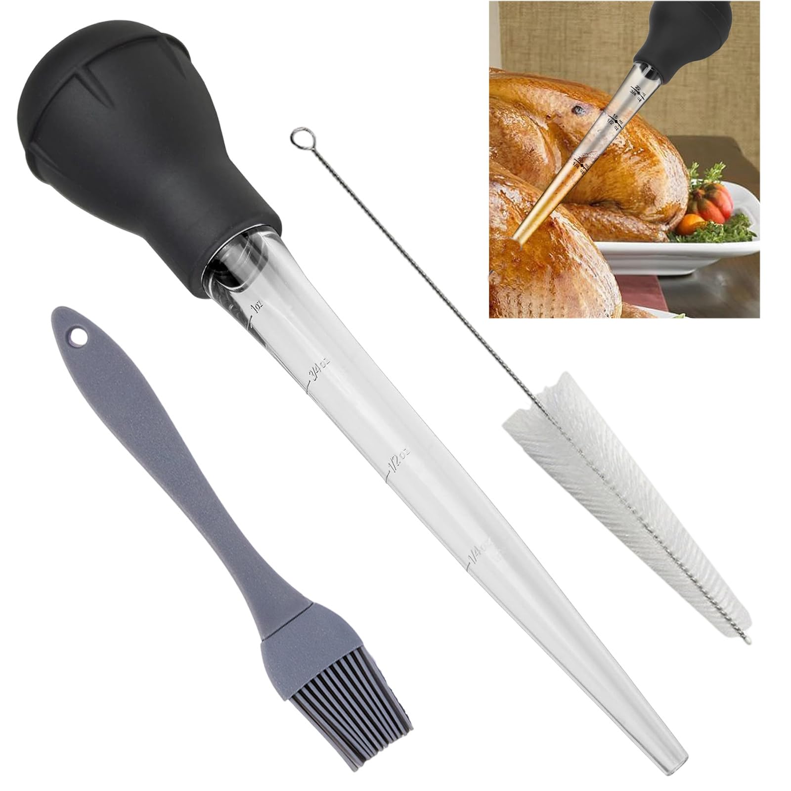 3 Pcs Turkey Baster, Baster for Cooking, Turkey Baster Large, Turkey ...