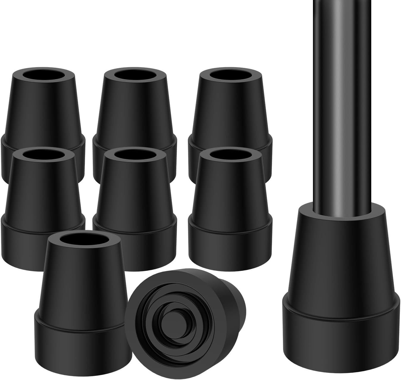 Amazon.com: supregear Rubber Cane Tips (8 Pack), Non-Slip Quad Cane Tip ...