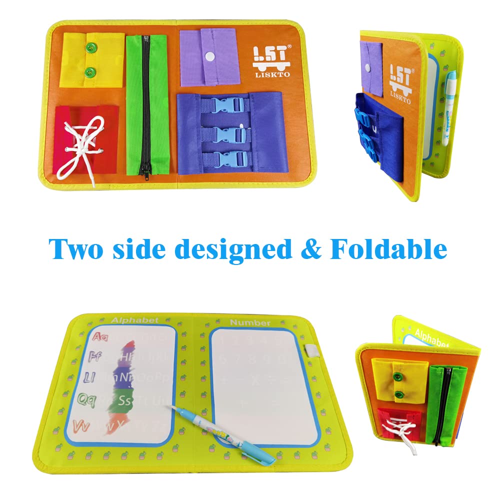 Buy Busy Board Dress Learning Toys for Fine Motor Skill & Magic Doodle ...