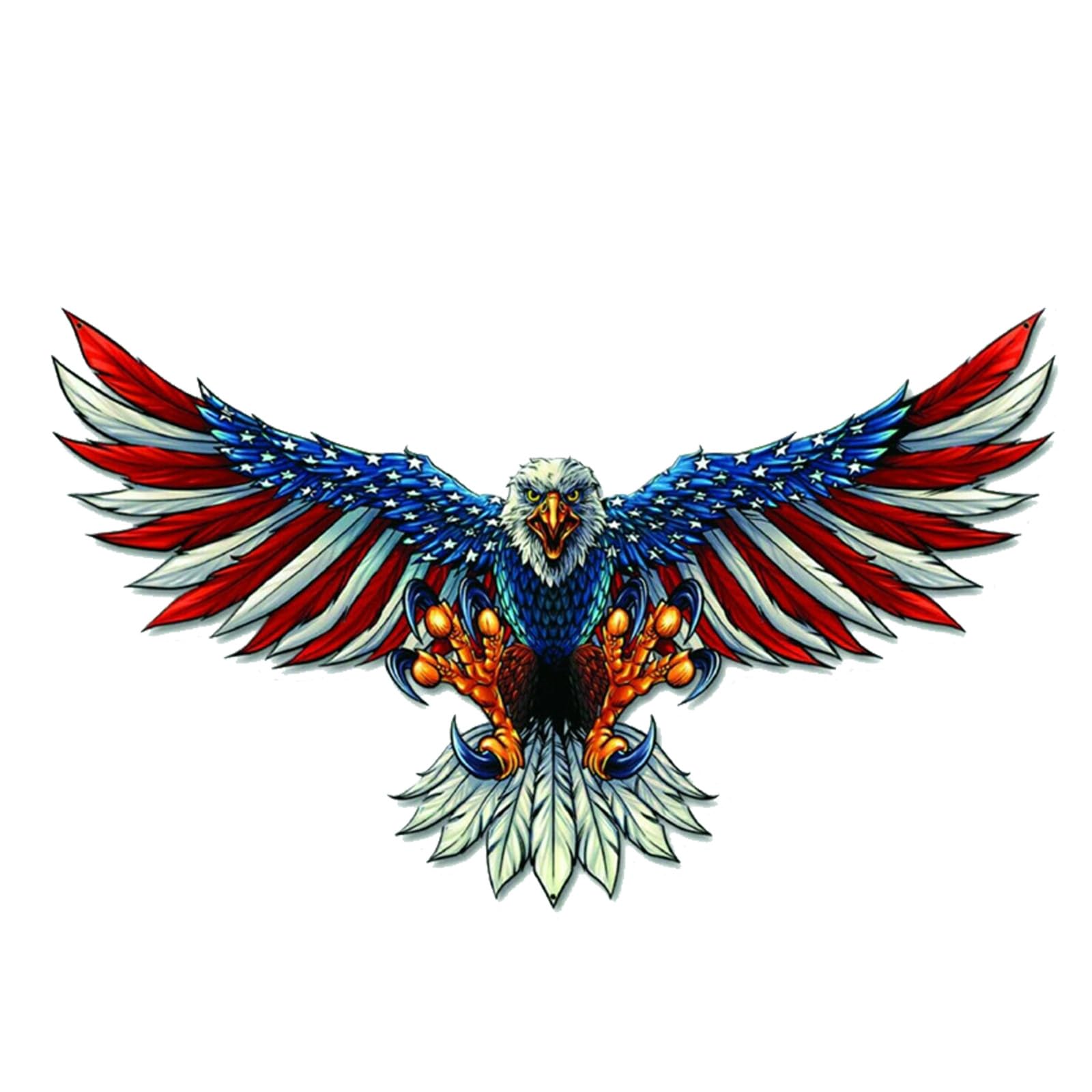Amazon.com - American Flag Bald Eagles Car Stickers 7.5" US Flags Eagle ...