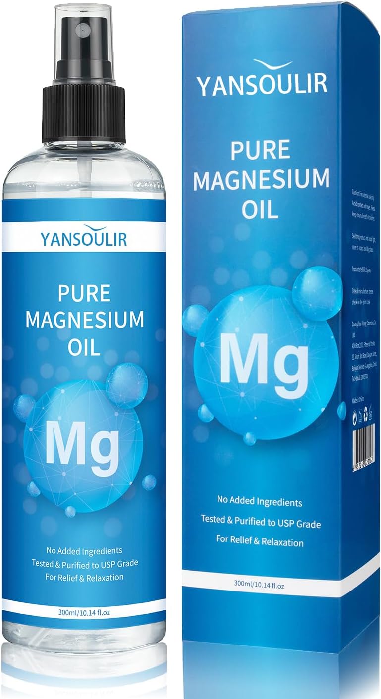 Pure Organic Magnesium Oil Spray 300ml - Fast-Absorbing Body & Foot ...