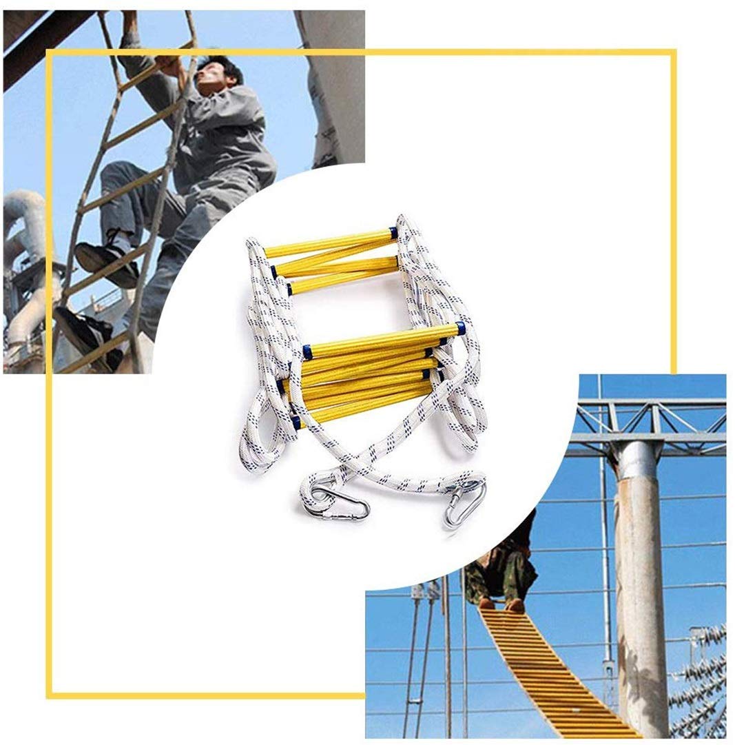 Buy Trjyr Fire Escape Ladders- Compact 2-3 Story 16ft Reusable Fire ...