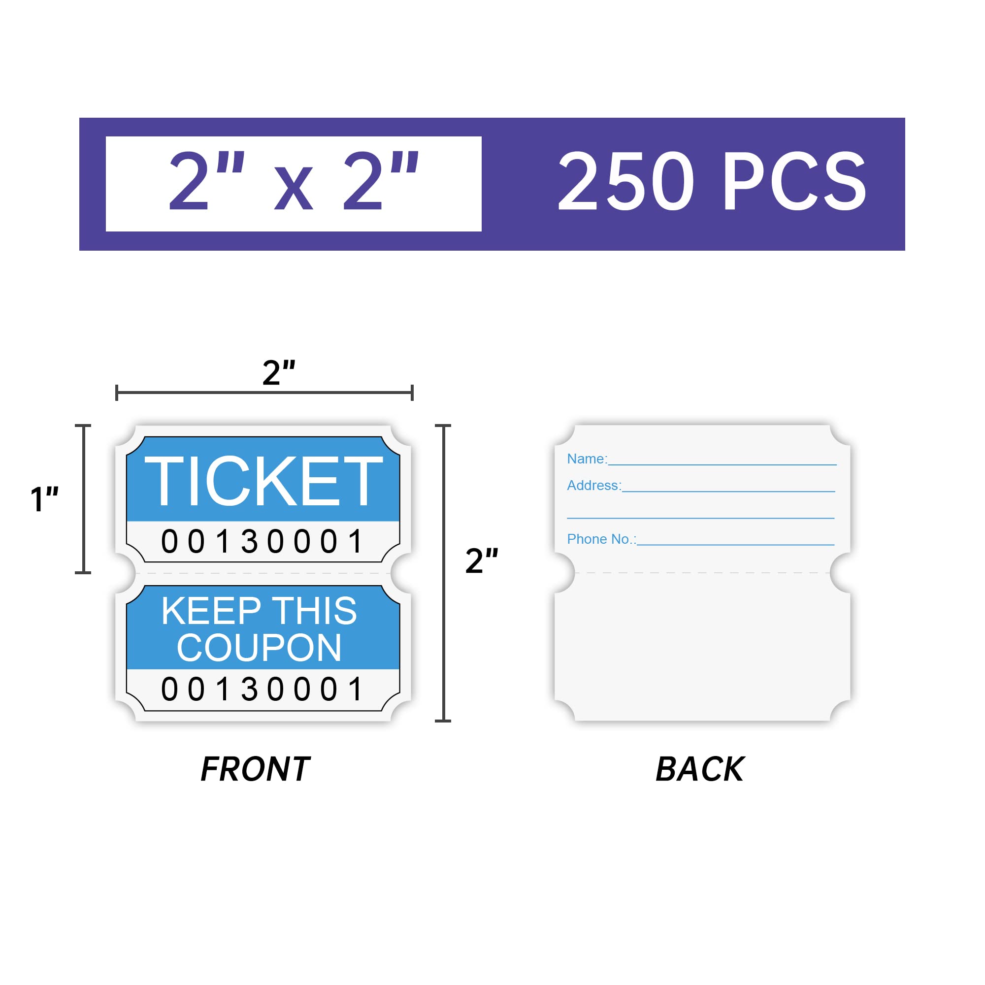 Blue Raffle Ticket Clipart
