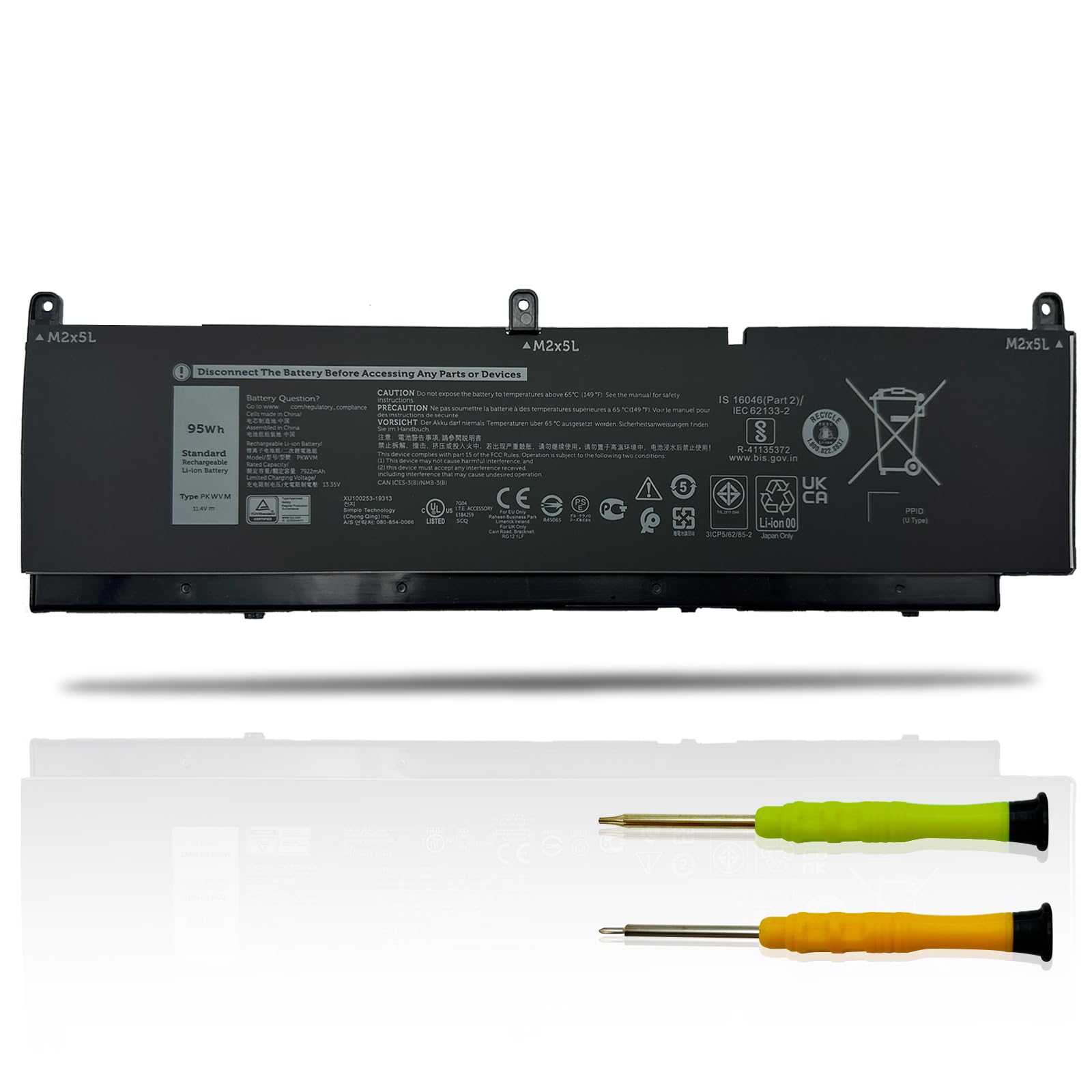Amazon.com: UGXKNAE PKWVM Laptop Battery Compatible with Dell Precision ...