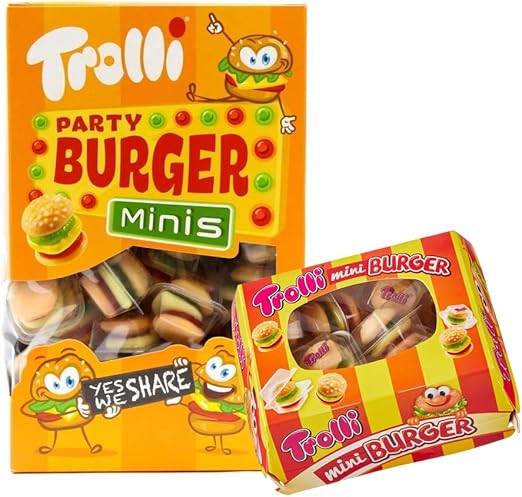 Mix Trolli - Party Minis Burger Hamburger - Caramelle Gommose (gummy ...