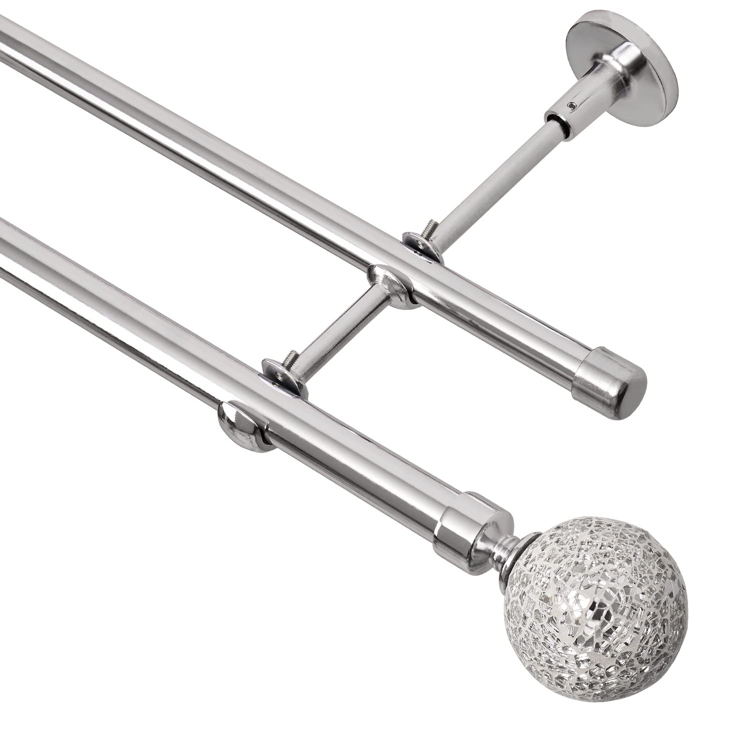 Amazon.com: BOOM JOG Glass Mosaic Ball Finials Curtain Rod，3/4 ...