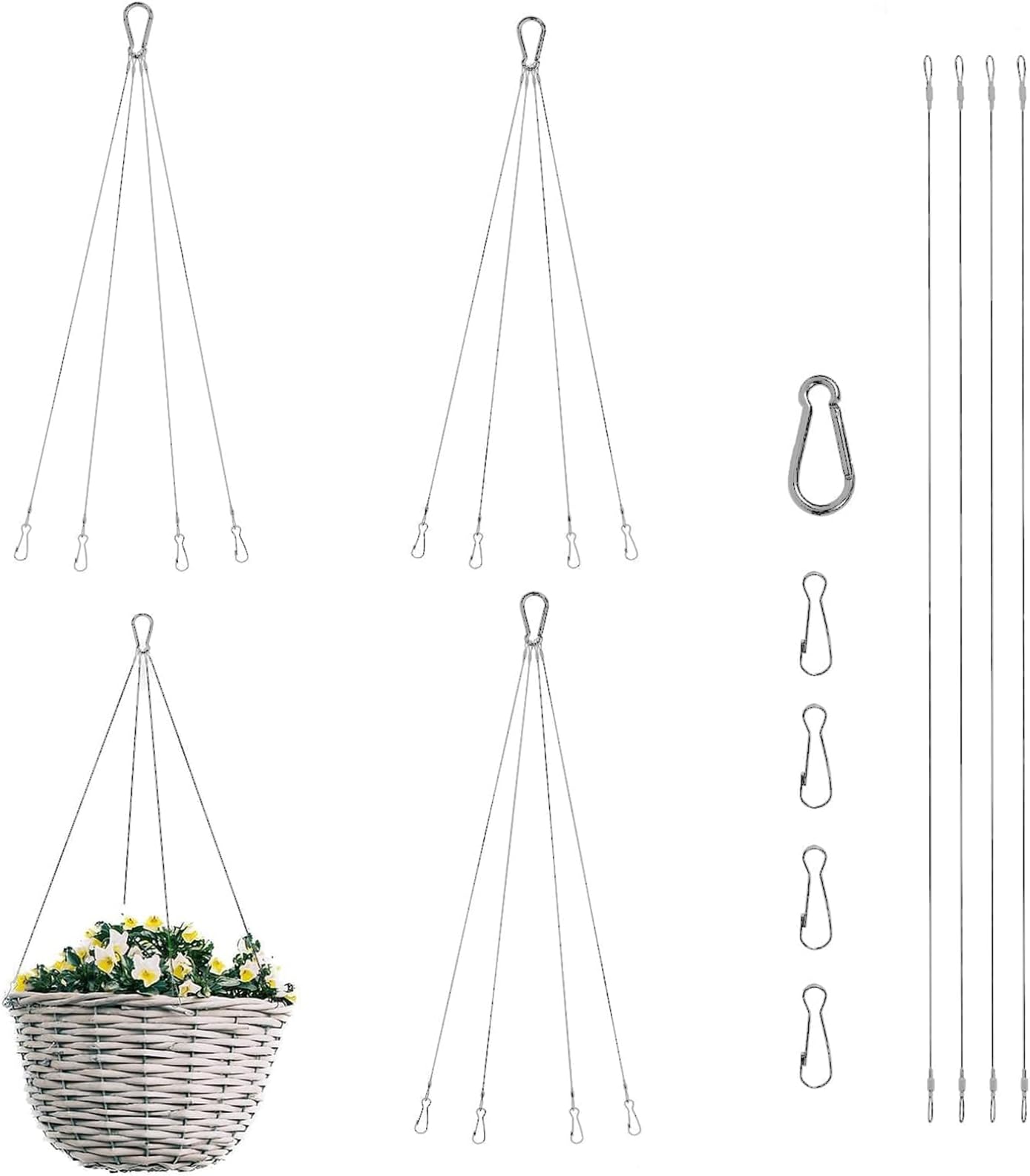 Amazon.com: Mixweer 12 Pcs 24 Inches Wire Plant Hangers for Hanging ...
