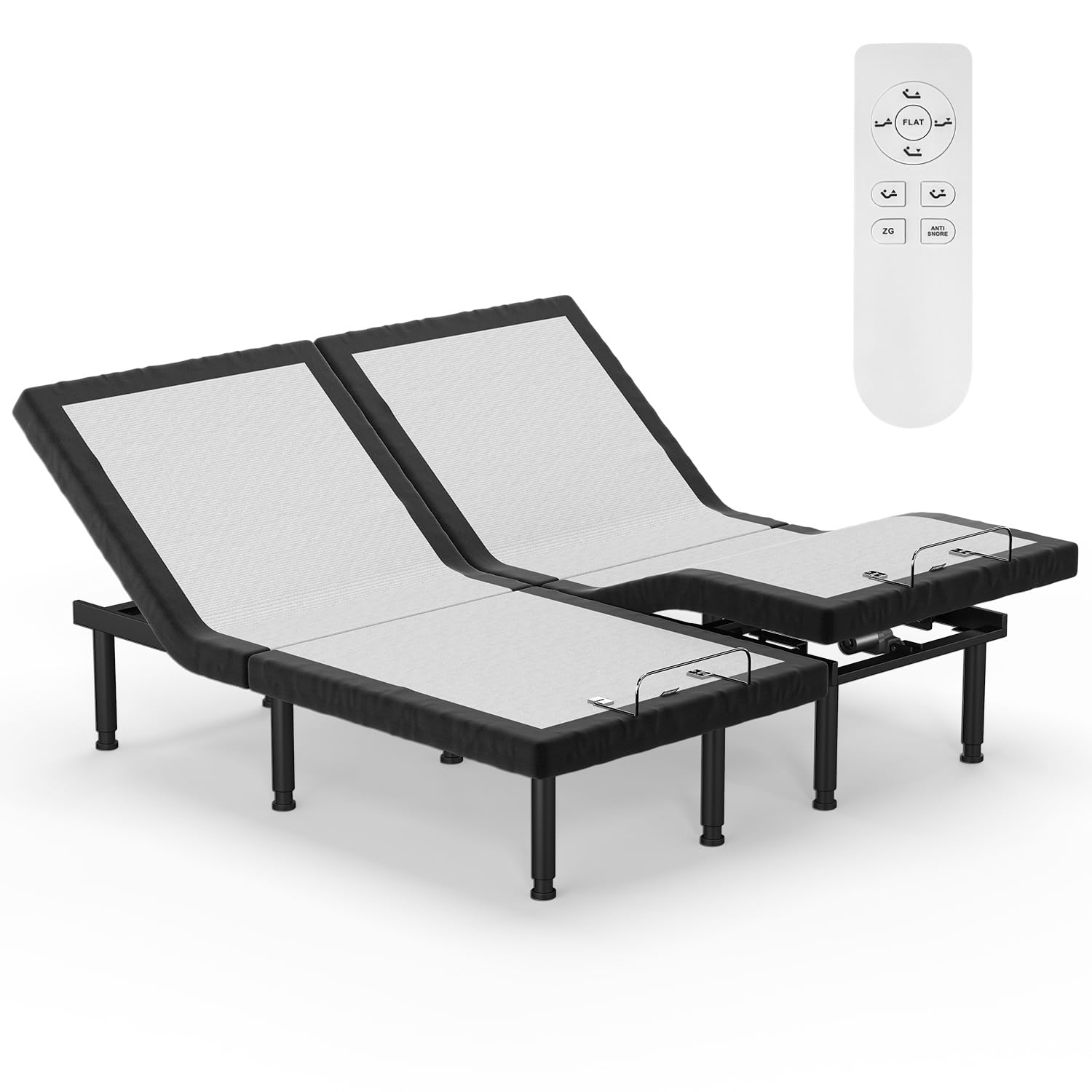 Amazon.com: WOWT Adjustable Split King Electric Bed Frame, Ergonomic ...