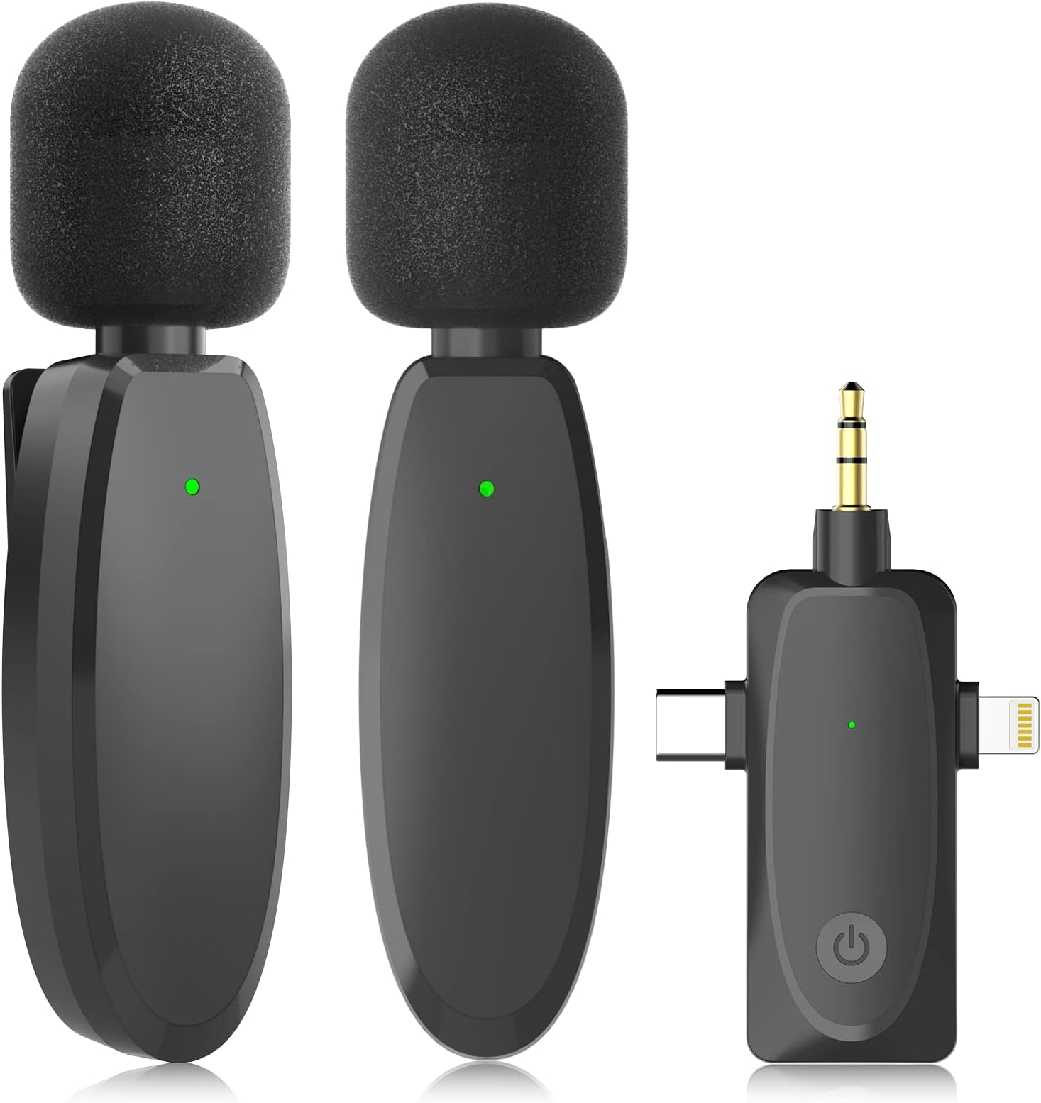 Amazon.com: LUMCAI Micrófono de solapa inalámbrico Lavalier para iPhone ...