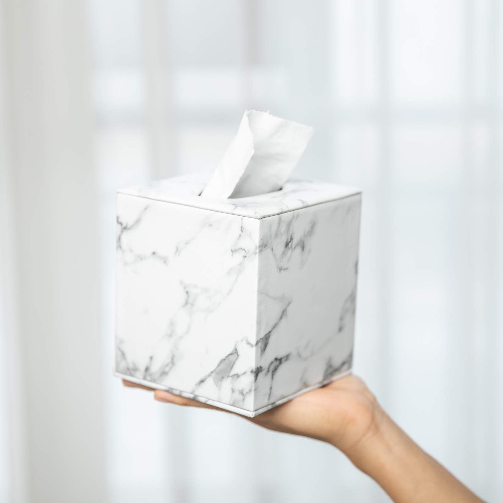 Amazon.com: Creative Home Natural Marble Square Tissue Box Holder ...