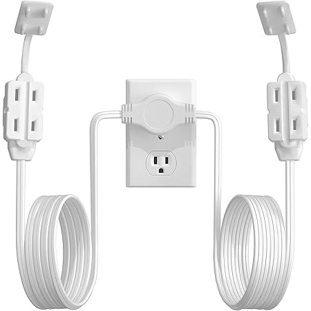Amazon.com: K KASONIC 3 Prong 12 Feet Twin Extension Cord Power Strip ...