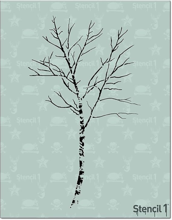 Amazon.com: Birch Tree Stencil Durable Quality Reusable Stencils for ...